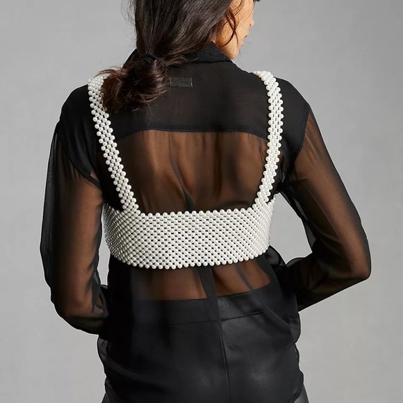 Anthropologie | Tops | Current Air Pearl Bralette | Poshmark